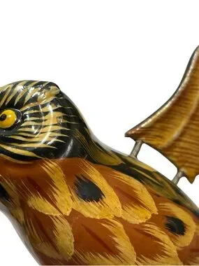 Accents | Vintage 200s Lacquered Wood Owl Figurine Standing Resin Tree ...